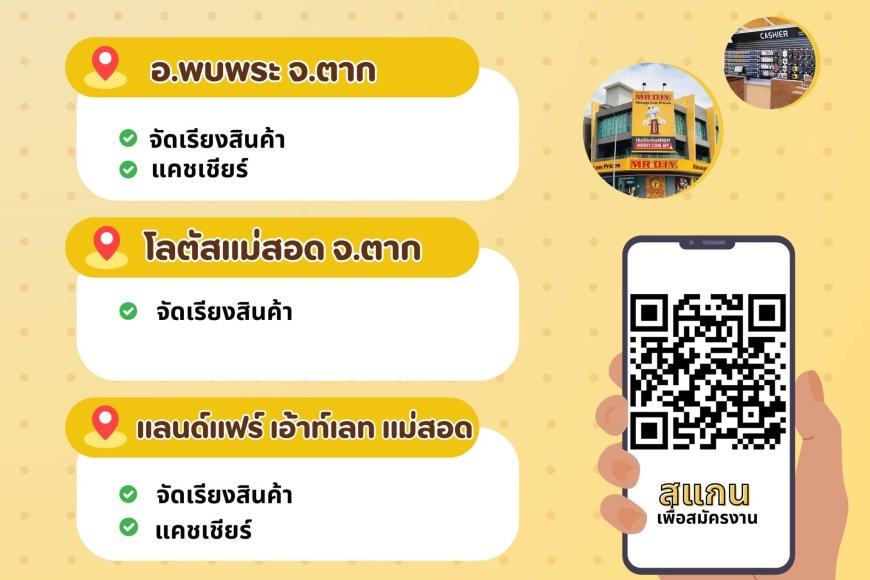 MR. D.I.Y. เปิดรับพนักงาน - Maesotdata